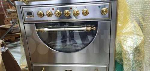 Кухонный блок Ilve mcai-90-E3/A сталь/латунь