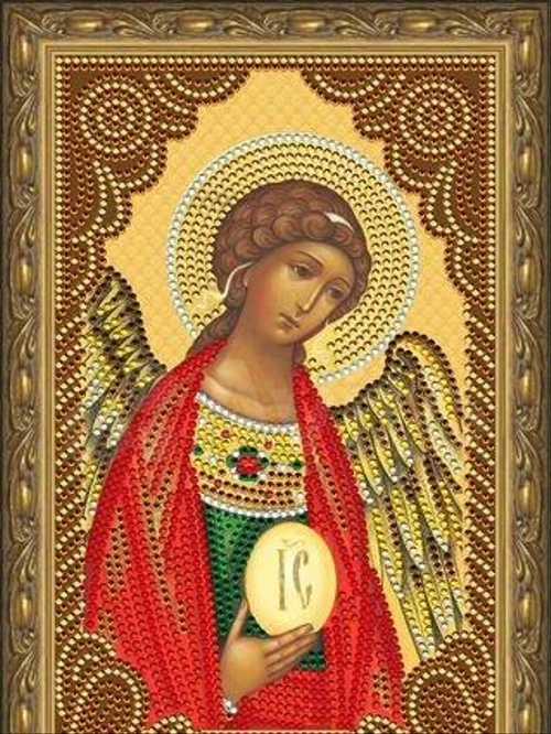 Алмазная живопись иконы Святой Ангел Хранитель 20х30