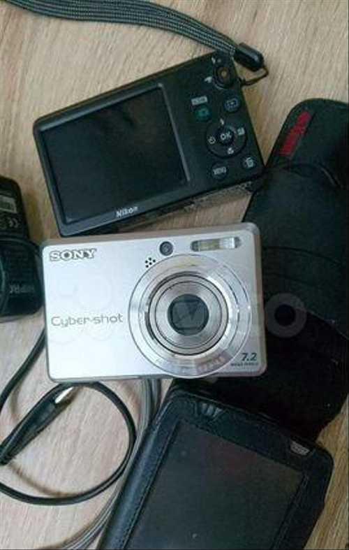 Фотоапараты цифровые, Nikon Coolpix L27 и Sony Cy
