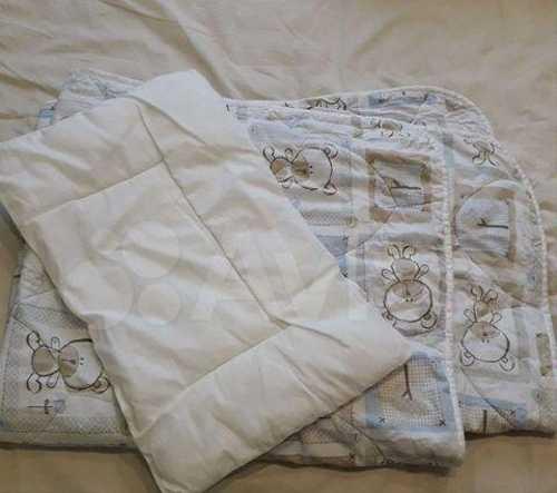 Одеяло, подушка, постельное белье для малыша