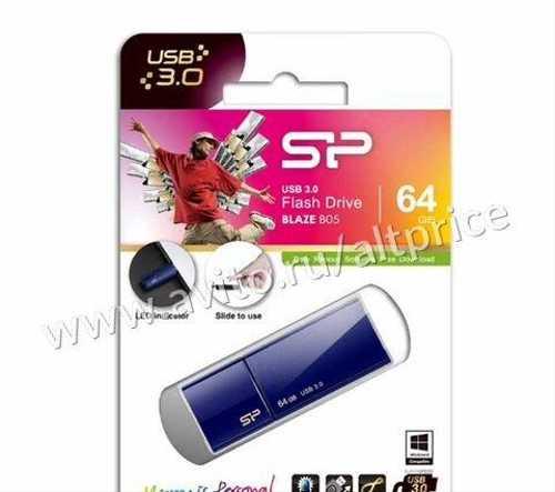 Флешка 64Gb Silicon Power Blaze B05, USB 3.0, Сини