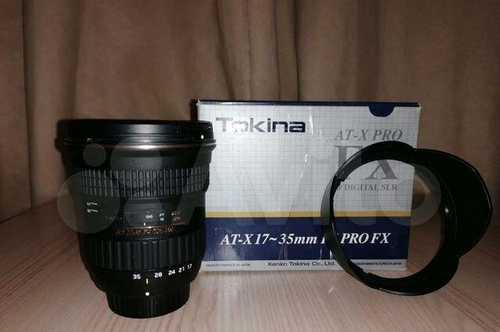 Объектив Tokina AT-X 17-35mm f4 pro Nikon