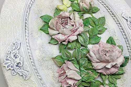 Панно Розы, Скульптурная живопись