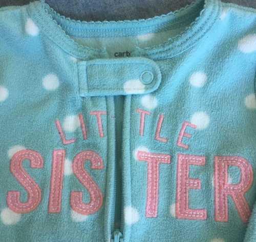 Флисовый комбинезон Carters 6m для девочки 3-6 мес
