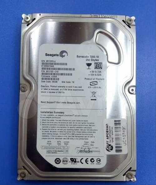 Жесткий диск 3,5", 250Гб, Seagate ST3250310AS