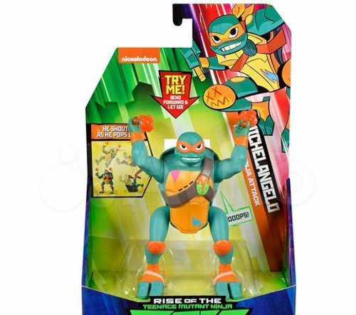 Фигурка tmnt (Черепашки Ниндзя) Playmates Toys Микеланджело: Ниндзя-атака, 15 см, серия rotmnt (81403)