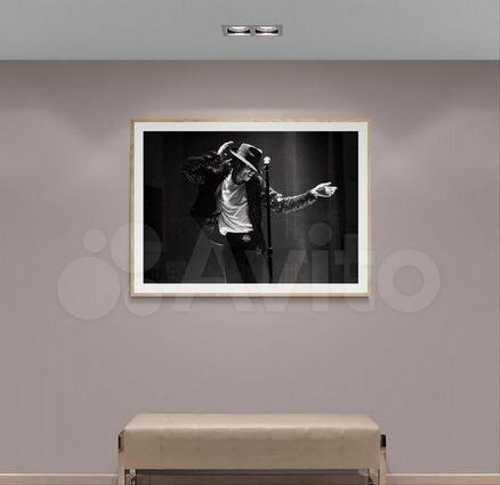 Плакат "Просто Постер" Майкл Джексон - На сцене 50x70 в раме