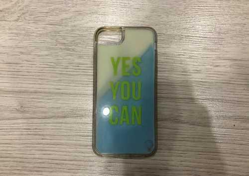 Чехол на iPhone 8 с надписью «Yes you can”