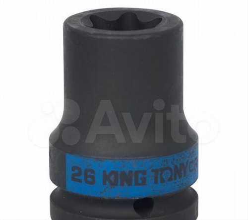Головка торцевая ударная torx Е-стандарт 3/4", E26, L 56 мм king tony 657526M