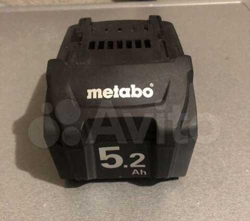 Аккумулятор новый metabo 5,2 Ah 18B