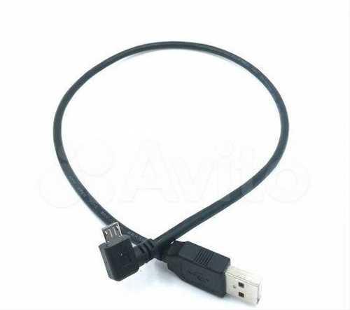 Кабель угловой 90 градусов USB - Micro USB 5м