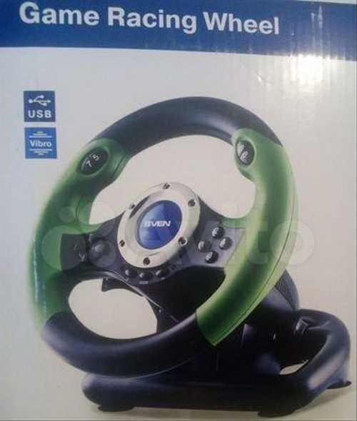 Игровой руль Sven Drift с педалями, новый