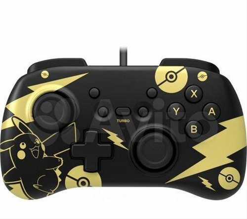 Контроллер hori проводной horipad Mini для NS (Pikachu Black and Gold Edition) NSW-289U