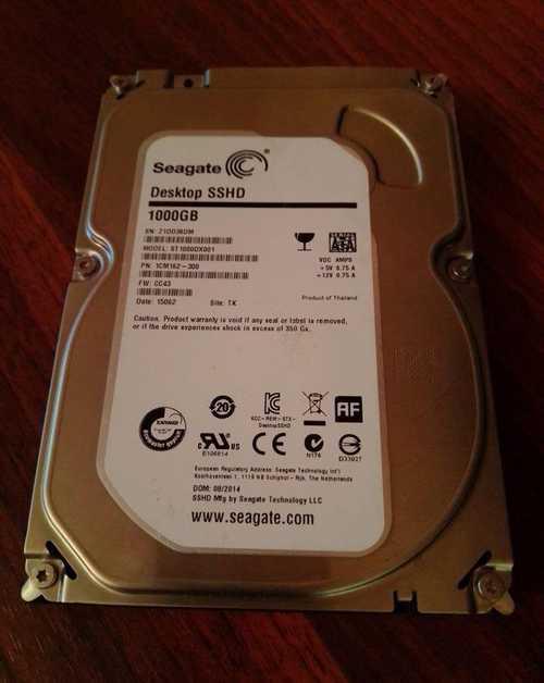 Гибридный Seagate Desktop sshd 1Тб (С проблемами)