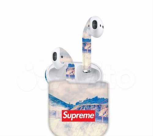 Плёнка защитная skinzru на корпус Airpods 1 supreme White