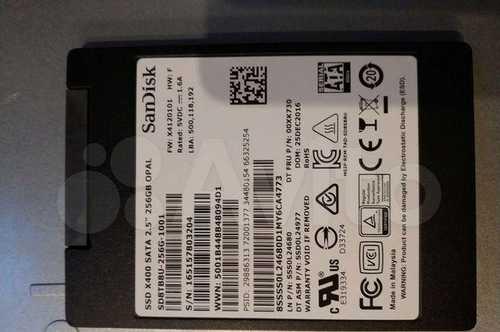 SATA SSD Sandisk X400 256gb
