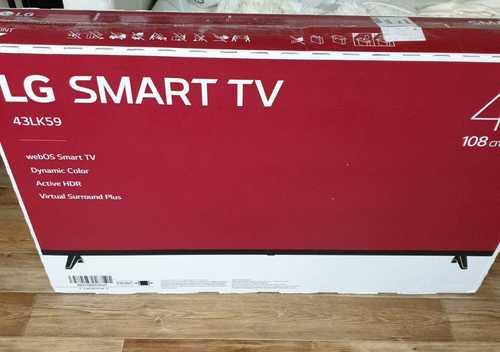 Новый телевизор LG 43"108 см, Smart