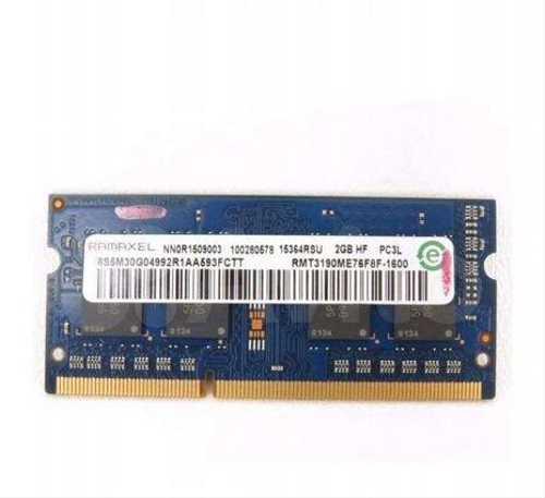 Оперативная память Ramaxel So-Dimm DDR3L 2GB