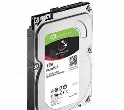 Жесткий диск HDD 1Tb Seagate, SATA-III, 64Mb, 7200rpm, IronWolf ST1000VN002