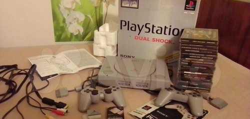 Sony PlayStation 1 FAT полный комплект + 20 игр