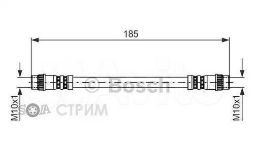 Bosch 1987476711 Шланг тормозной renault 185мм