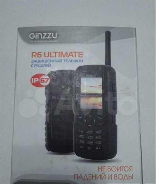 Телефон защищенный с рацией ginzzu R6 ultimate