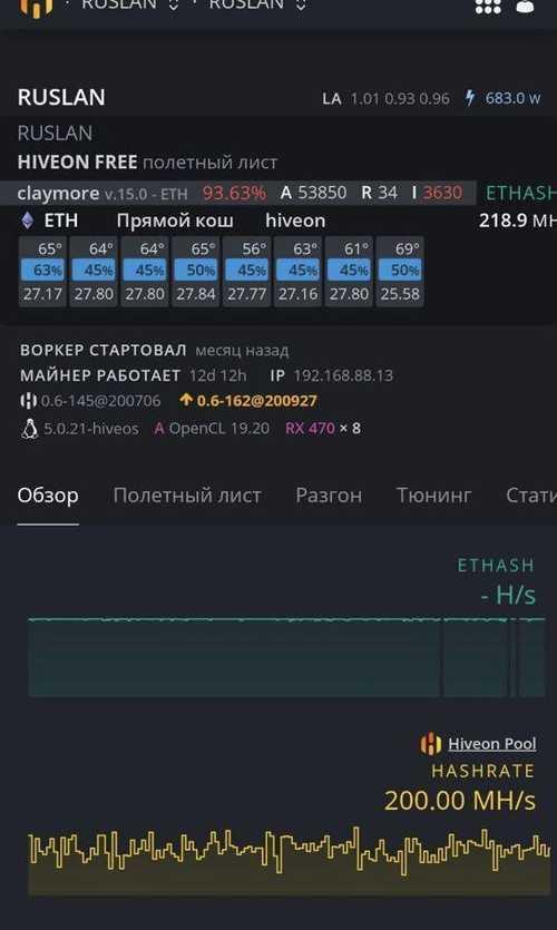 Майнинг ферма Radeon RX 470 4Gb 8шт