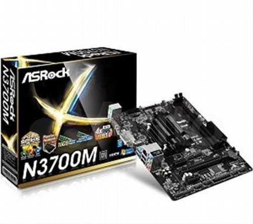 М.пл. ASRock N3700M (Intel Pentium N3700/2*DDR3/1xPCI-Ex16/2xPCI-Ex1/SB7.1/glan/4xUSB3.0/D-Sub/DVI/hdmi/mATX) RET