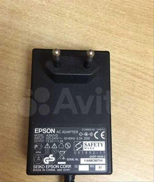 Блок питания сканера Epson A392VD