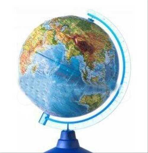 Глобус Земли физико-политический, с подсветкой, рельефный, 250 мм (арт. Ве022500261)