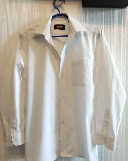 Рубашка белая подростковая мужская р 146