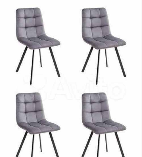 Комплект стульев chilli square bluvel-14 grey, вел