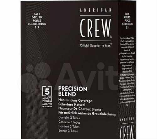 American Crew Precision Blend краска-камуфляж для седых волос, Темный натуральный 2/3, 3х40 мл