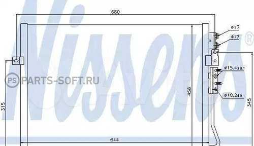 Nissens 94931 Конденсер jeep commander / grand cherokee 3.0D/3.7-5.7 05-10