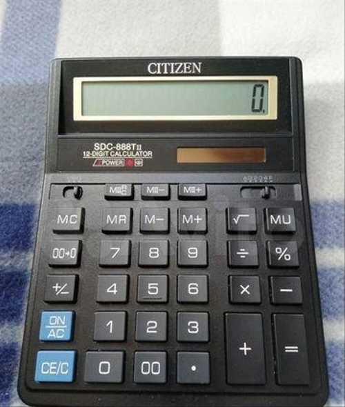 Калькулятор бухгалтерский citizen SDC-888ll