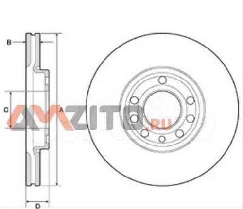 Delphi BG3713 диск тормозной передний 285х25 5 отв