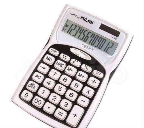 Калькулятор настольный Milan полноразмерный, 12 разрядов (152012BL)