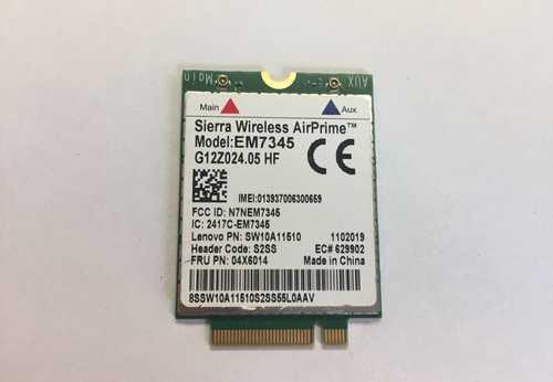 LTE 4G модем для ноутбука Sierra EM7345