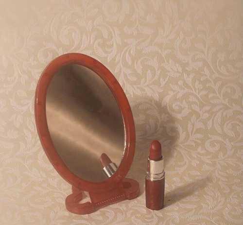 Настольное зеркало красное