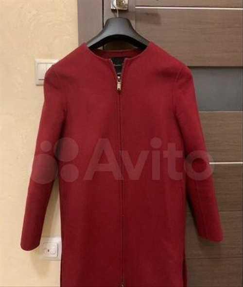 Пальто красное Massimo Dutti