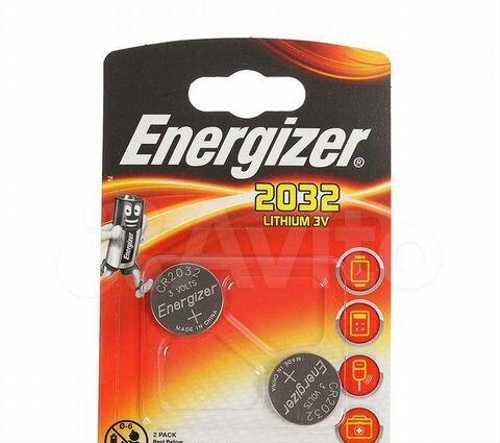 Батарейка литиевая Energizer, CR2032-2BL, 3В, блистер, 2 шт