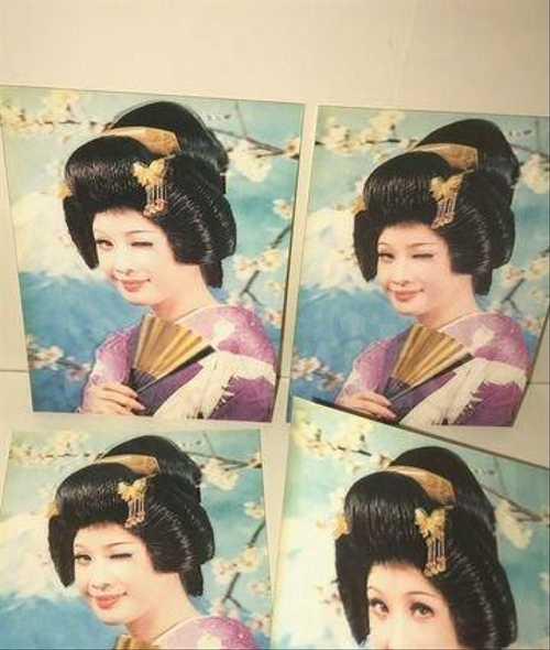 4 новых стерео открытки из Японии. 1970 год