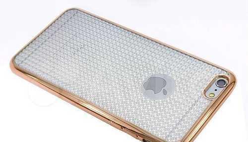 Чехол-накладка для iPhone 6\6S (5.5) C-case рамка diamond TPU золото