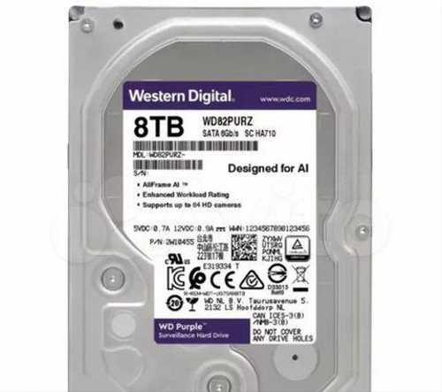 Жесткий диск WD Purple 8TB WD82purz