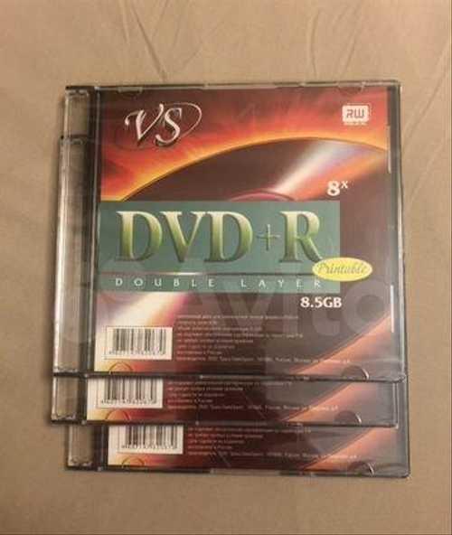 Болванка dvd+R 8,5 GB 3 шт