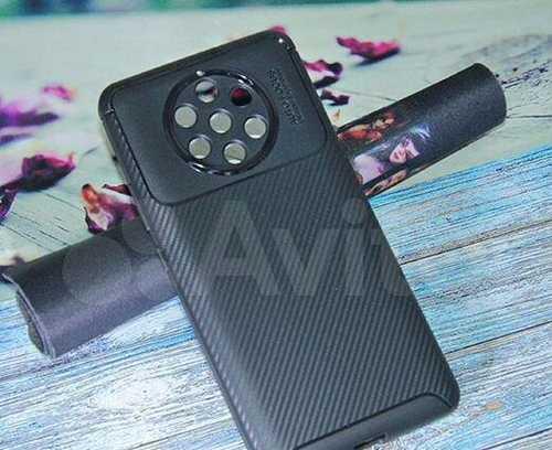 Чехол-накладка для Nokia 9 Pureview becation beetles carbon TPU antishock черный