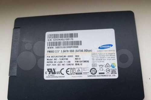 Серверный SATA SSD Samsung PM863 3.84TB