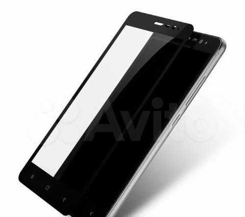 Защитное стекло для xiaomi Redmi 3/3S full flat пакет черный