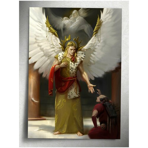 Постер Вархаммер 40к: примарх Сангвиний (Sanguinius), на А5