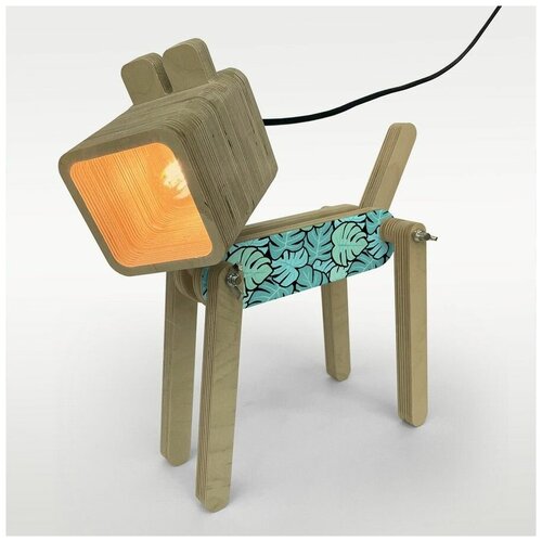 Настольная лампа светильник "Собака" модель Листья - 70